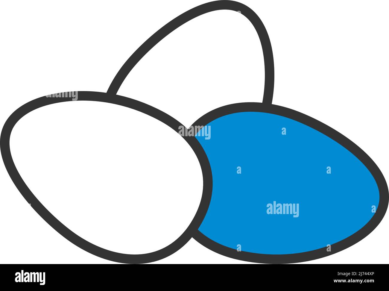 Eggs Icon. Editable Bold Outline With Color Fill Design. Vector ...