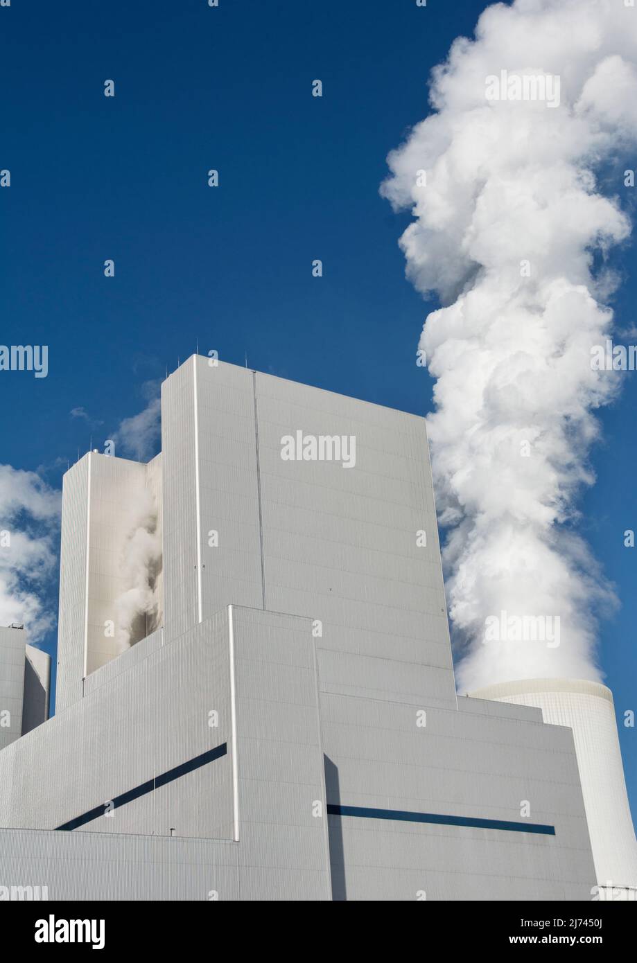 Modern coal-fired power station, portrait format Stock Photo - Alamy