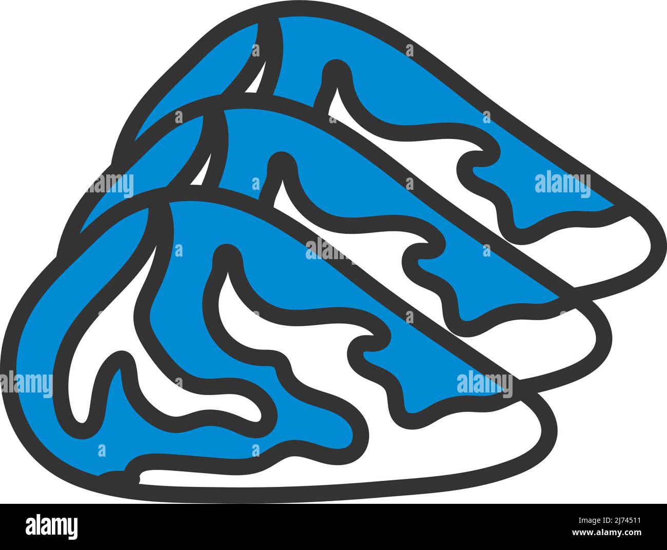 Raw Meat Steak Icon. Editable Bold Outline With Color Fill Design ...