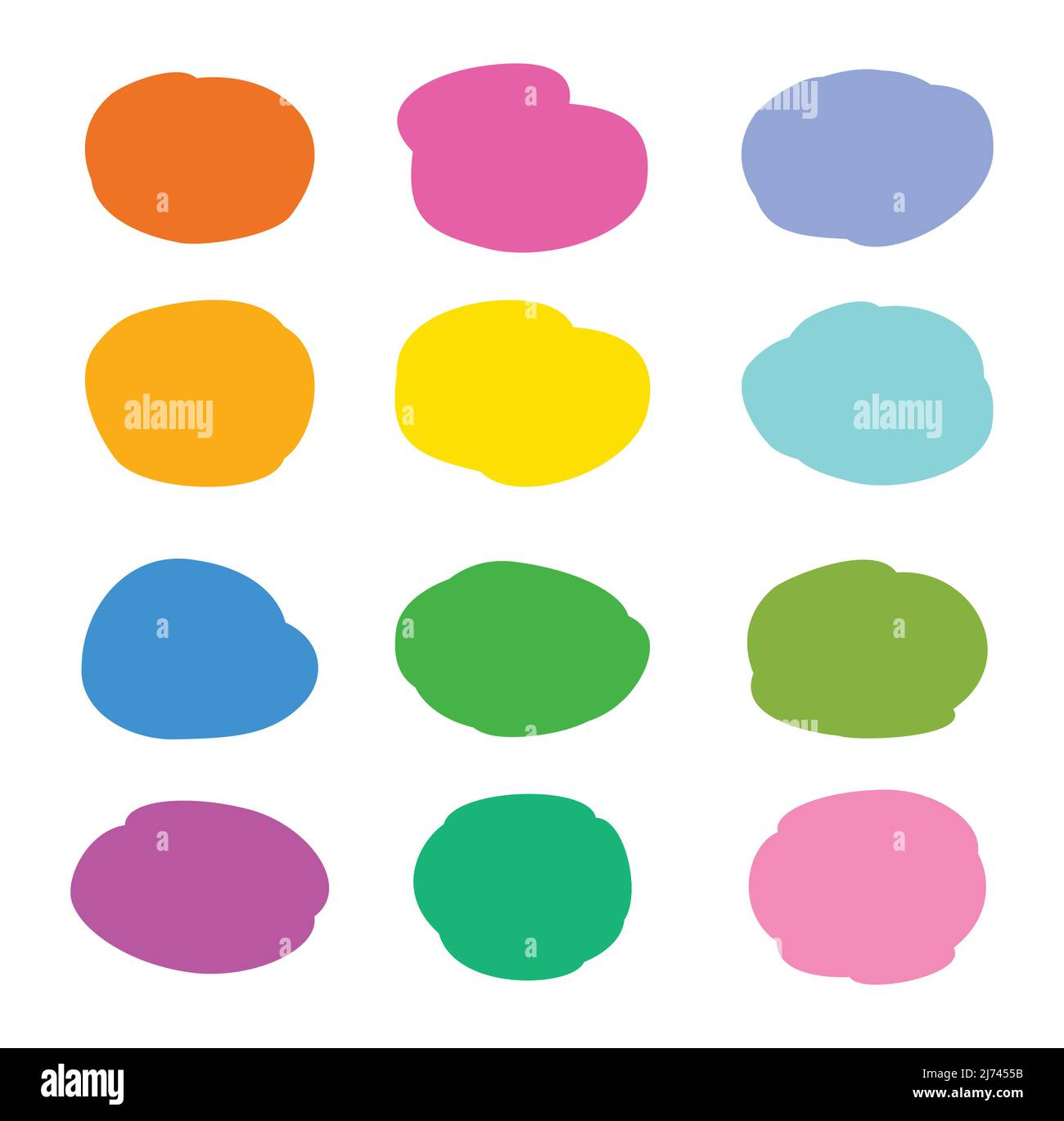 Abstract oval shape elements and free form background Stock Vector ...