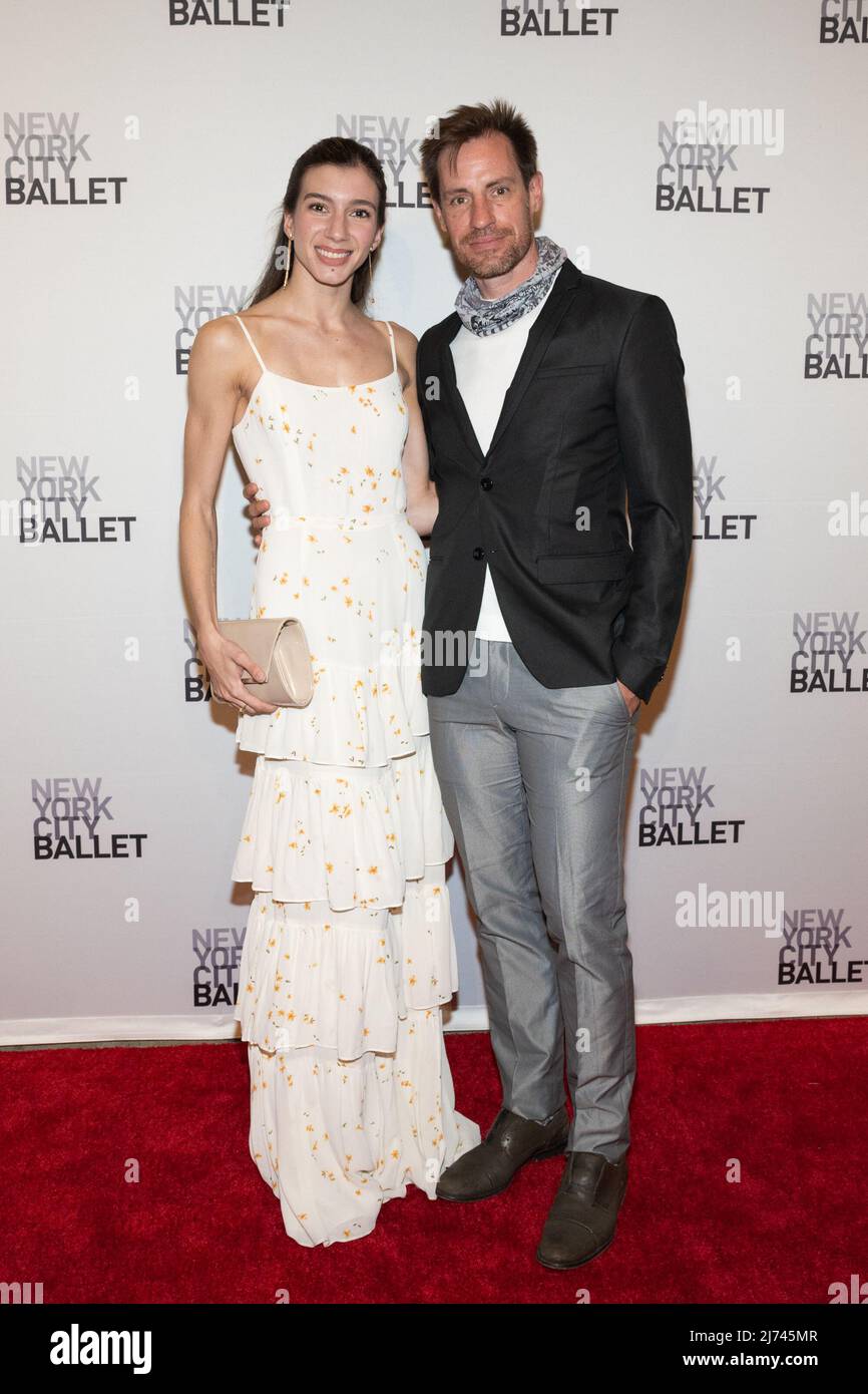 (L-R) Ashley Hod and Andrew Veyette attend the New York City Ballet ...