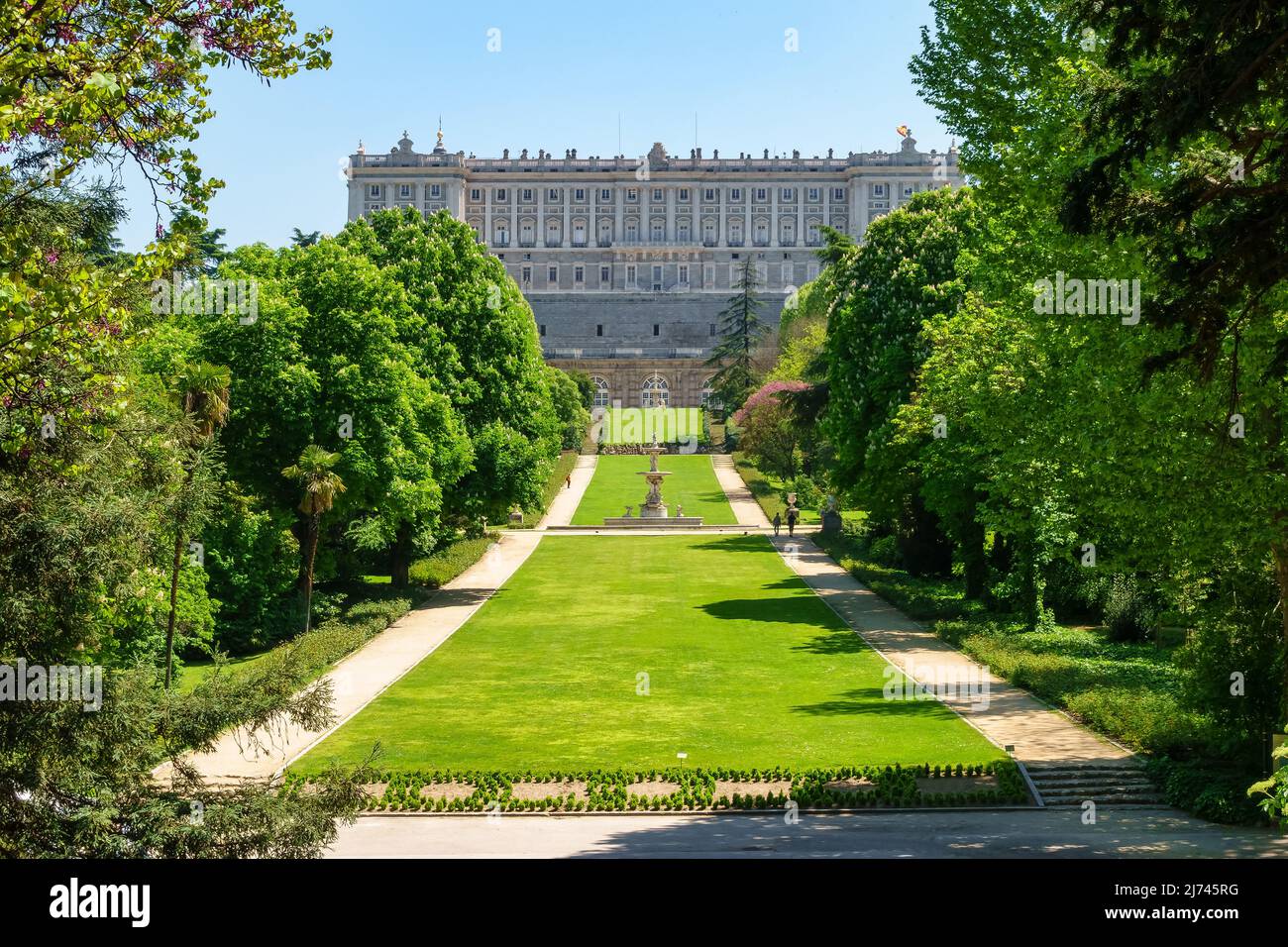 Esplanade of the Gardens of Campo del Moro in the Royal Palace of ...
