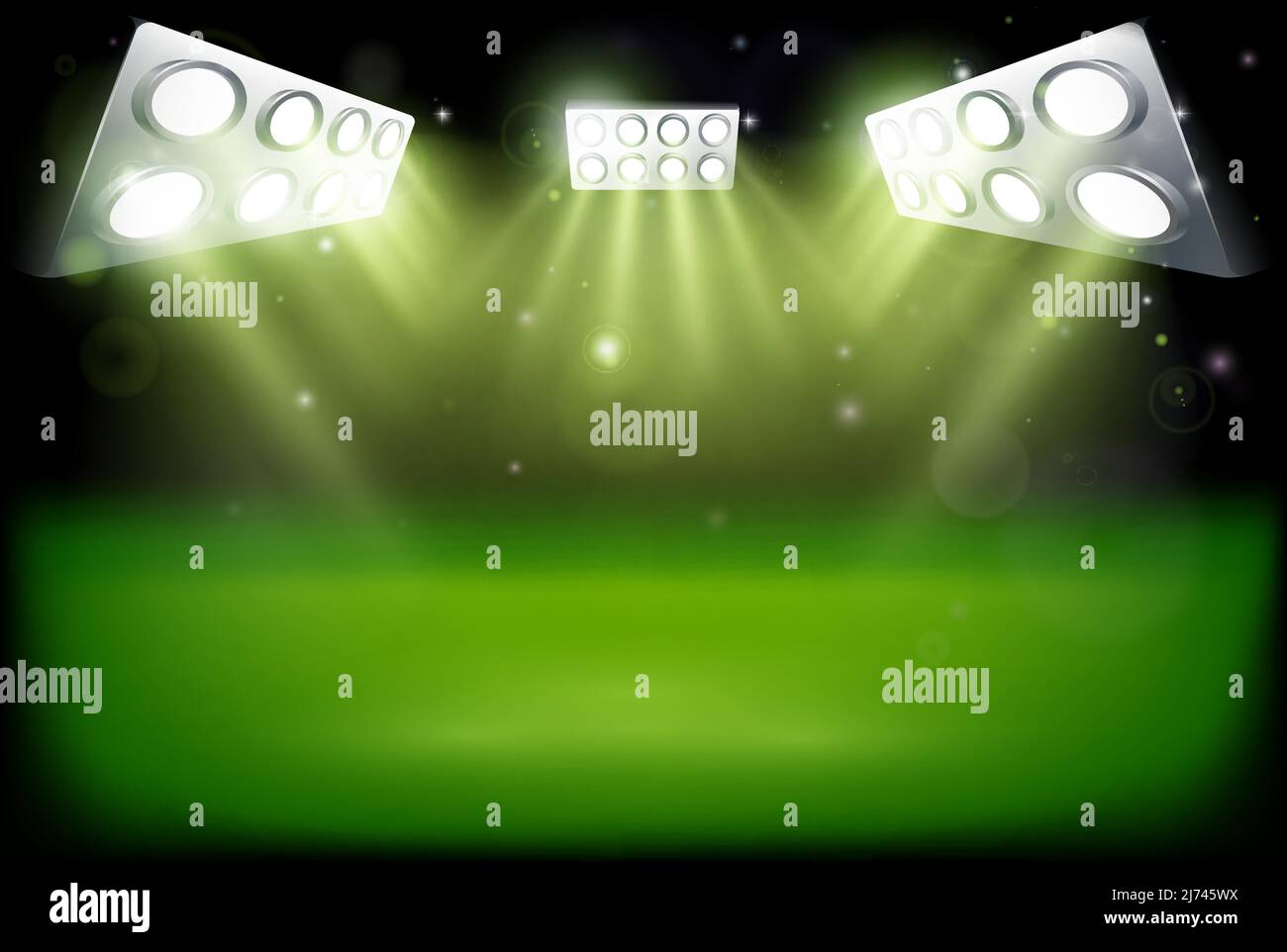 Bright stadium spotlights background Stock Vector Images - Alamy
