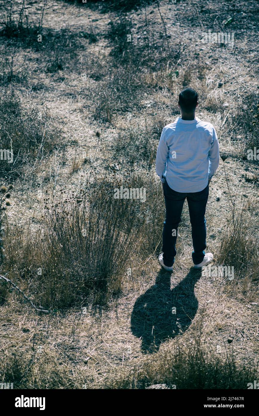 Male rear view hi-res stock photography and images - Alamy