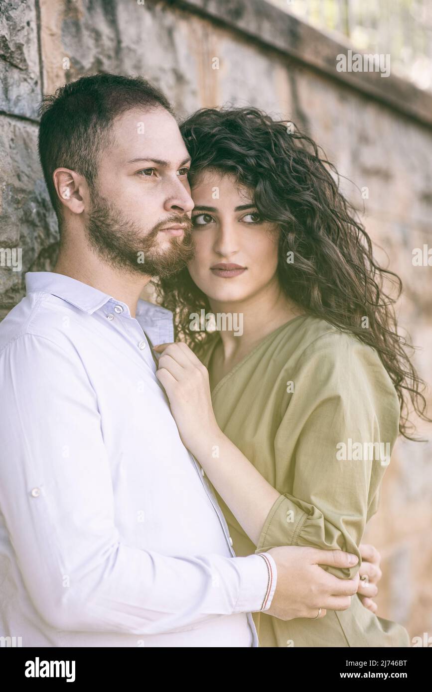 Couple standing outdoors hi-res stock photography and images - Alamy