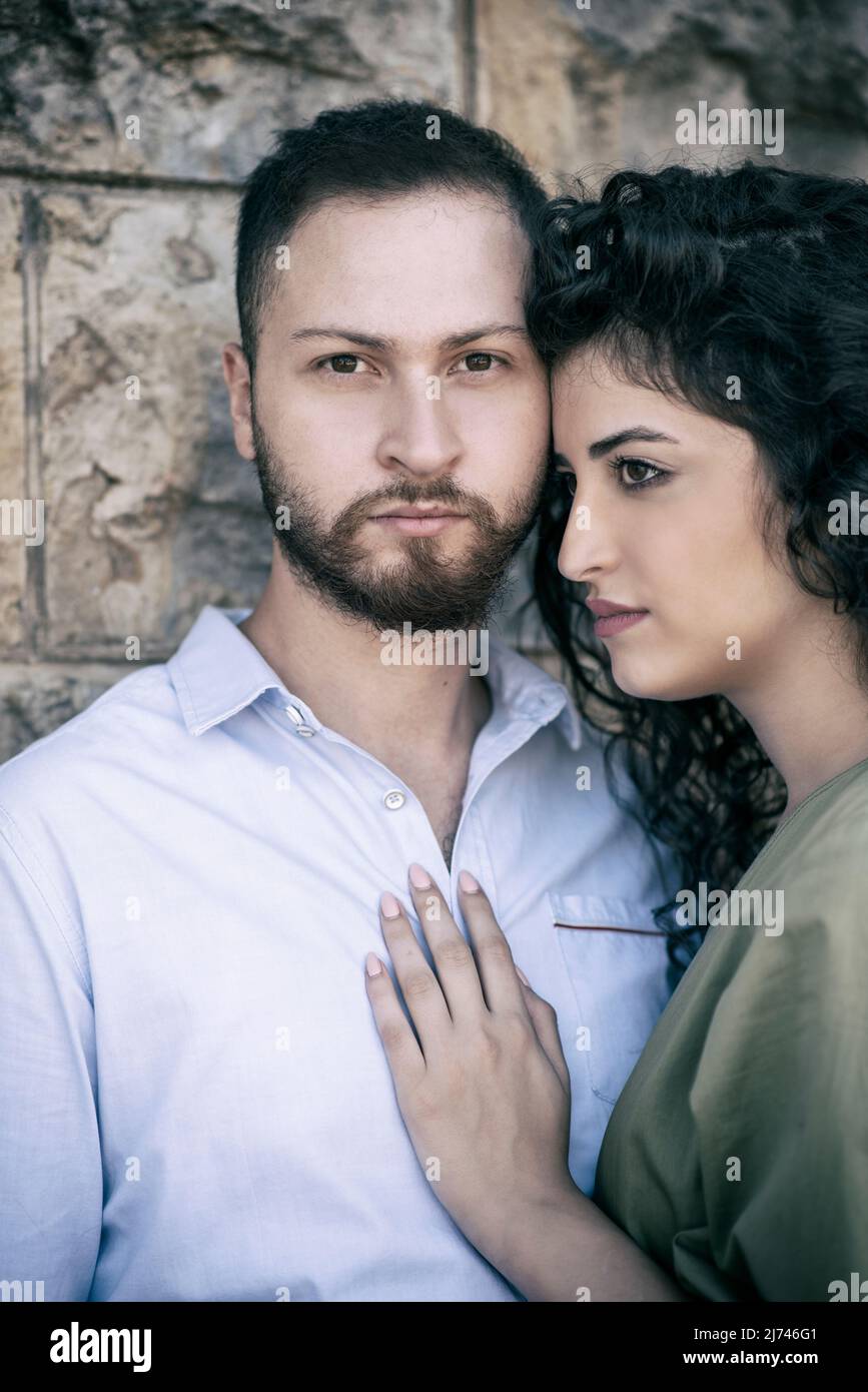 Man and two women serious hi-res stock photography and images - Alamy