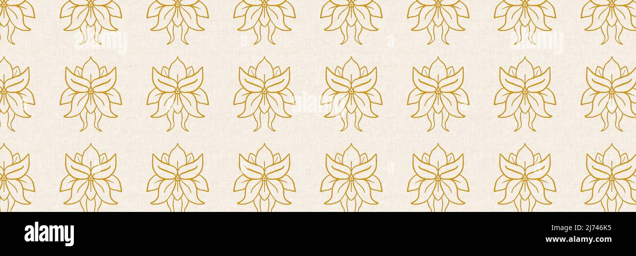 Gender neutral floral flower seamless raster border. Simple whimsical 2 ...
