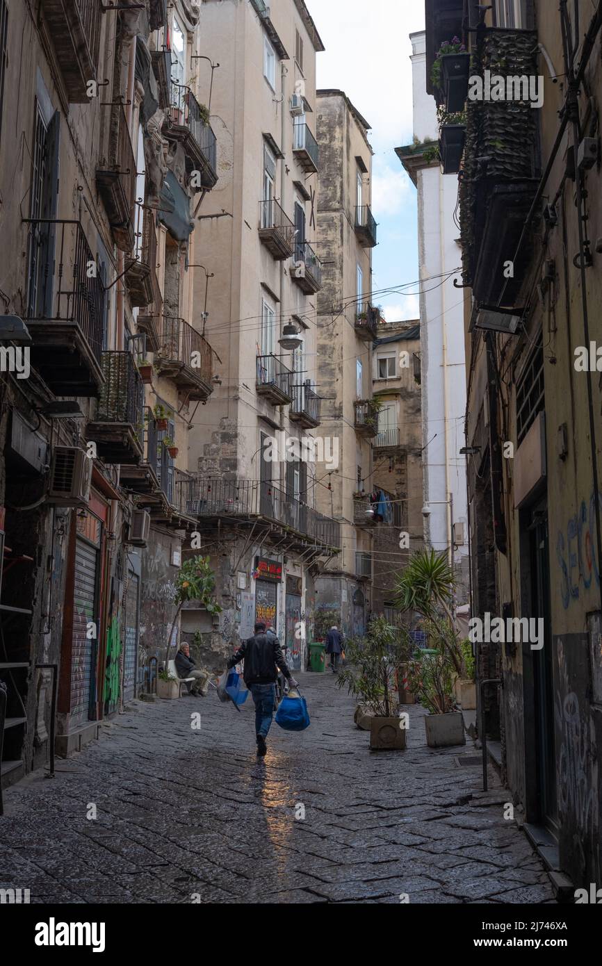 Naples typical street hi-res stock photography and images - Alamy