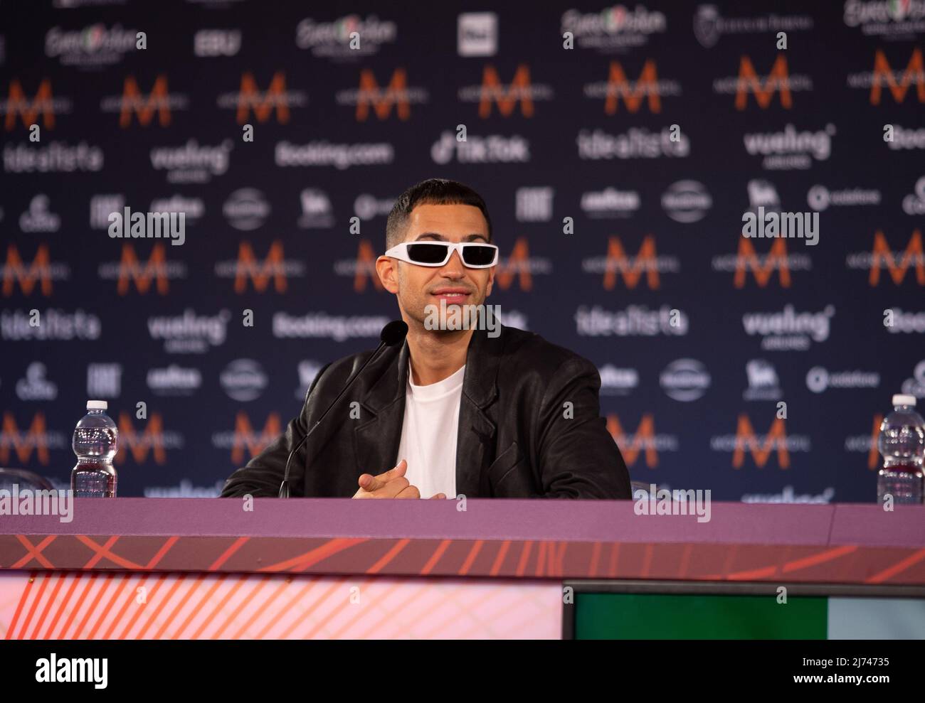 Mahmood (Brividi) Italy during the Eurovision Song Contest 2022 ...