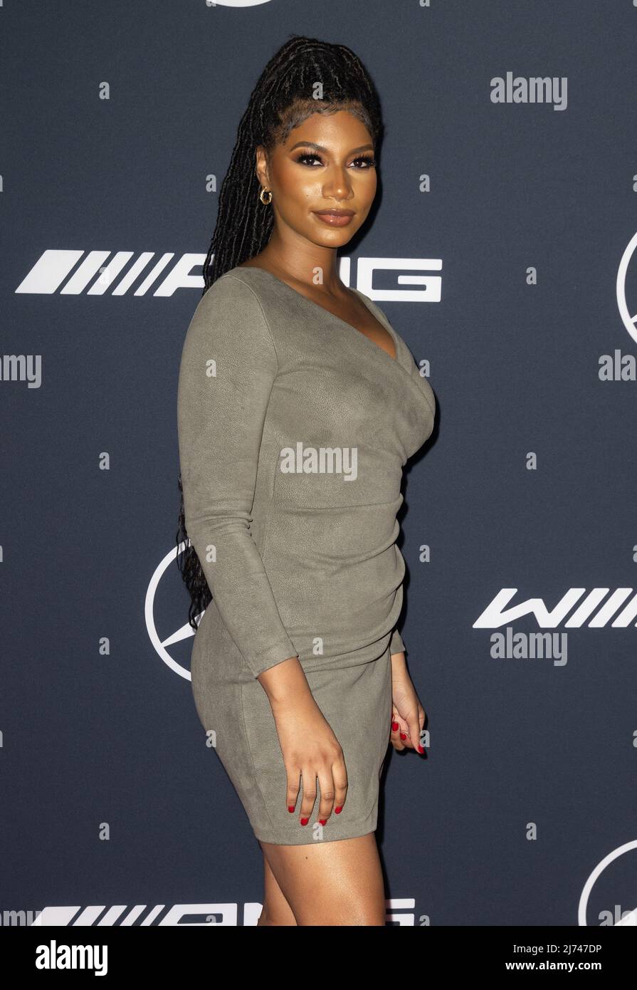 MIAMI, FLORIDA - MAY 05: Taylor Rooks attends the WILL.I.AMG Event with ...