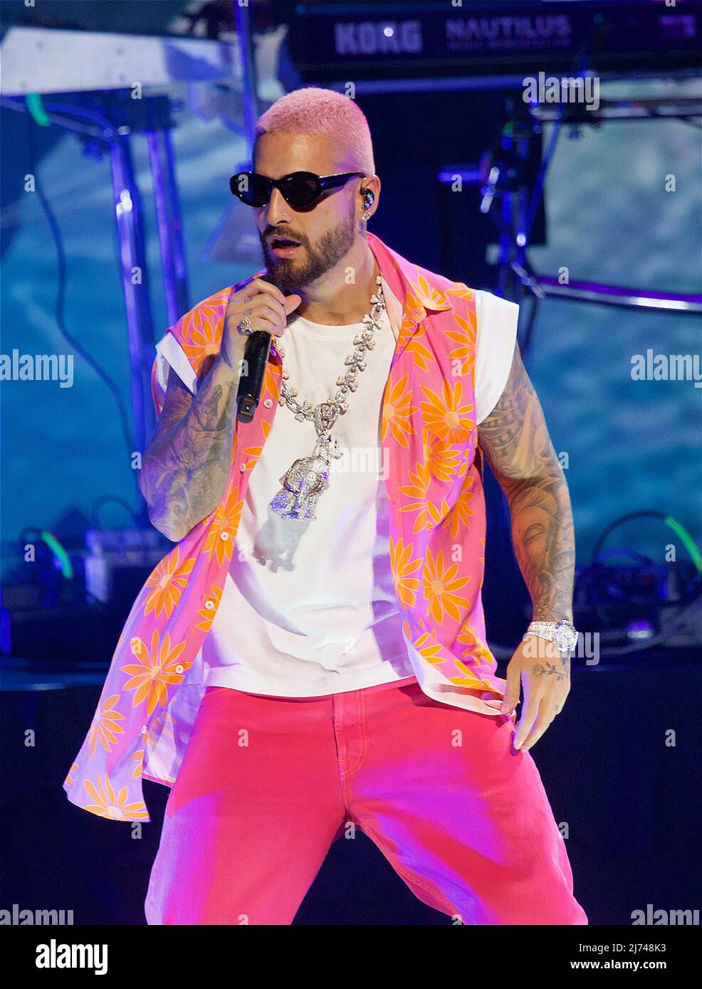 Maluma performs during the Formula 1 Miami Grand Prix Kick Off Concert ...