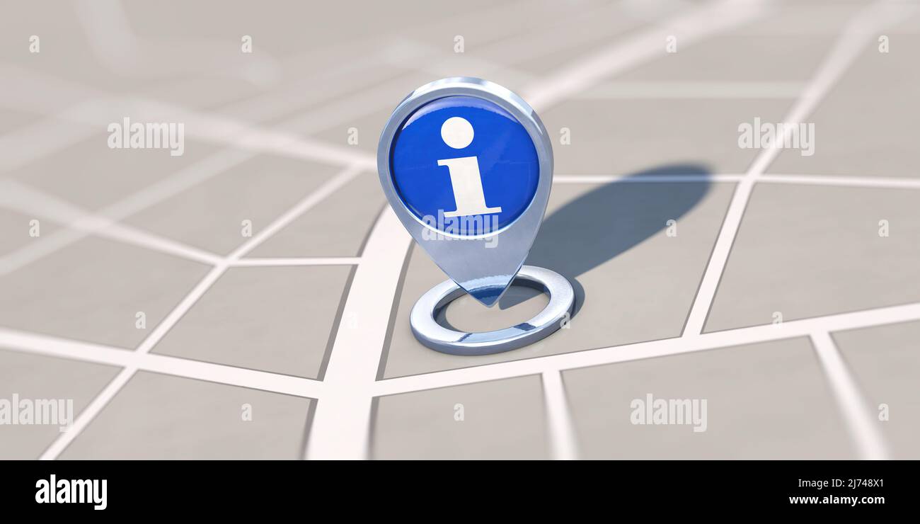 Info point blue sign icon hi-res stock photography and images - Alamy