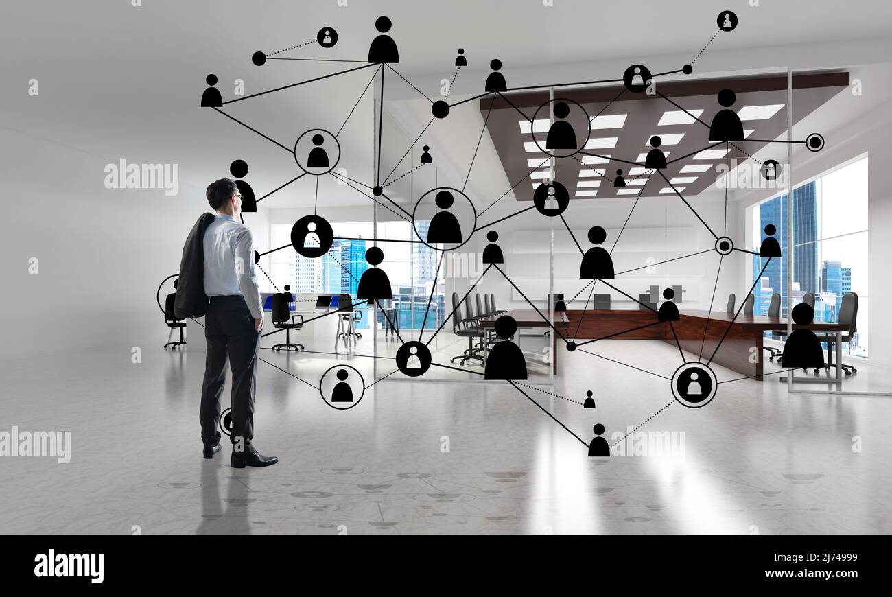 Networking and social communication concept as effective point for ...