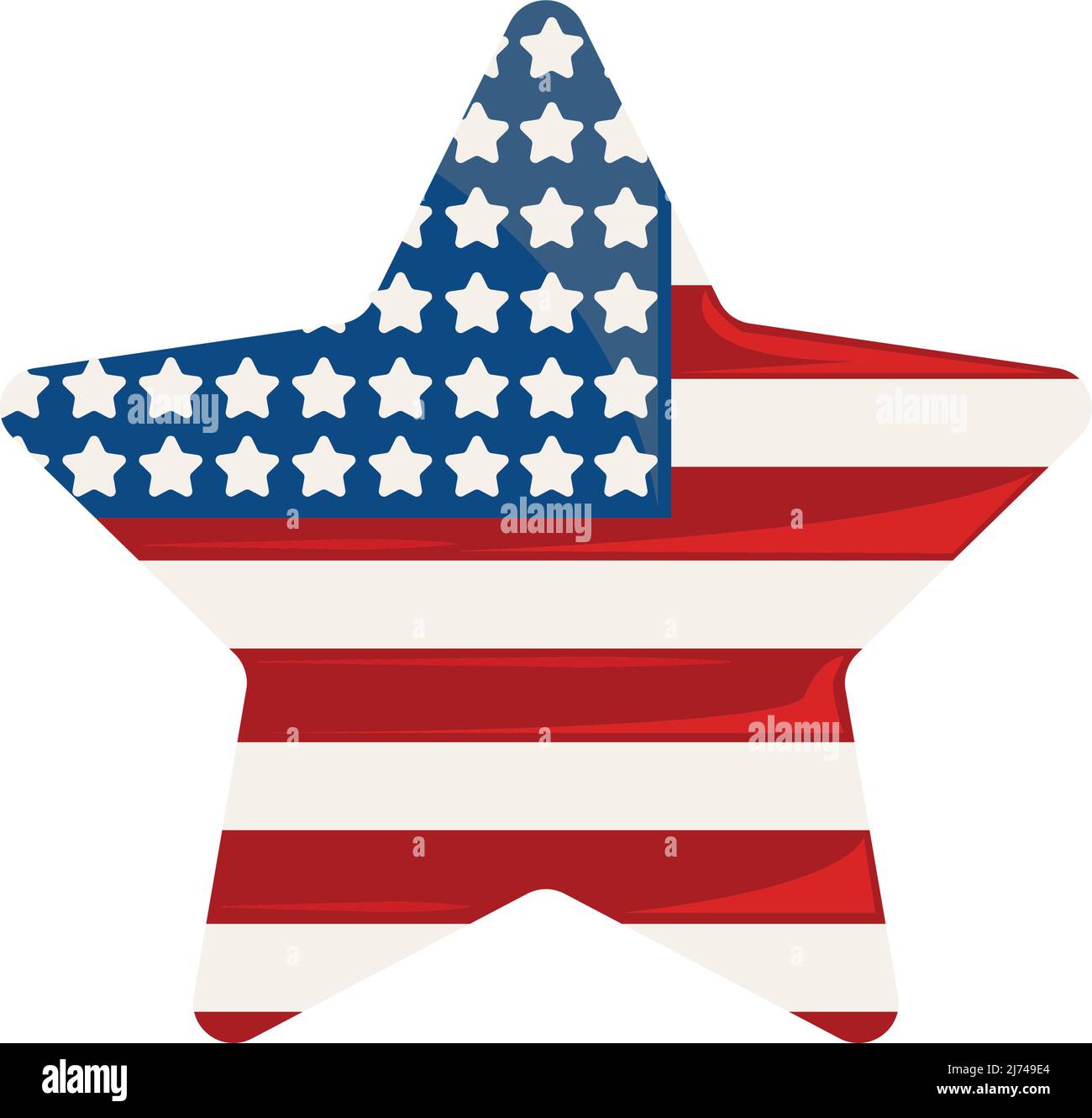 USA flag in star Stock Vector Image & Art - Alamy