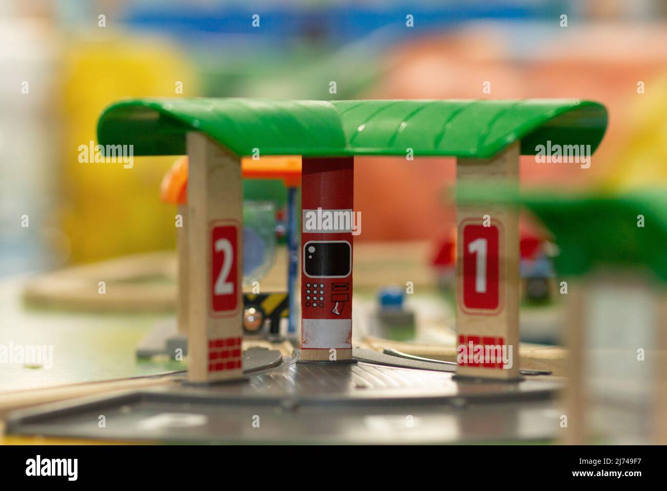 Toy gas station Stock Photo - Alamy