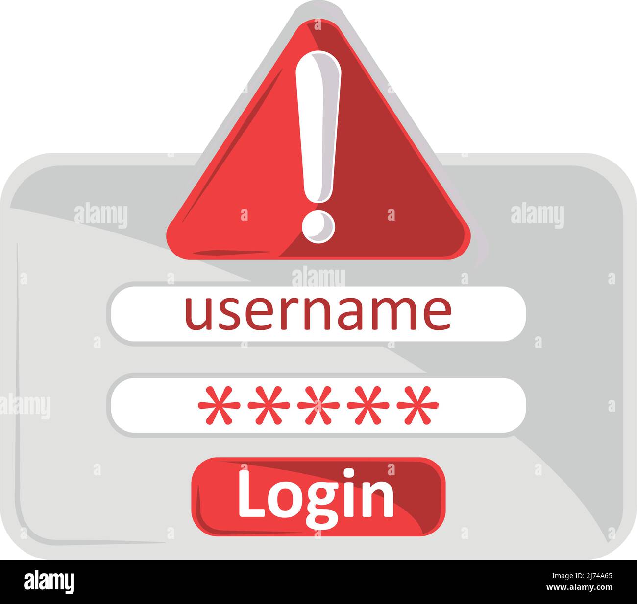 account login security alert Stock Vector Image & Art - Alamy