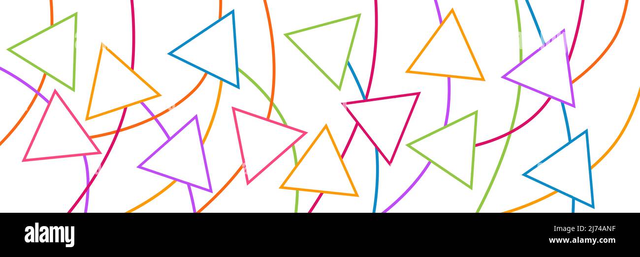 Colorful Lines Triangles Background Horizontal Stock Photo - Alamy