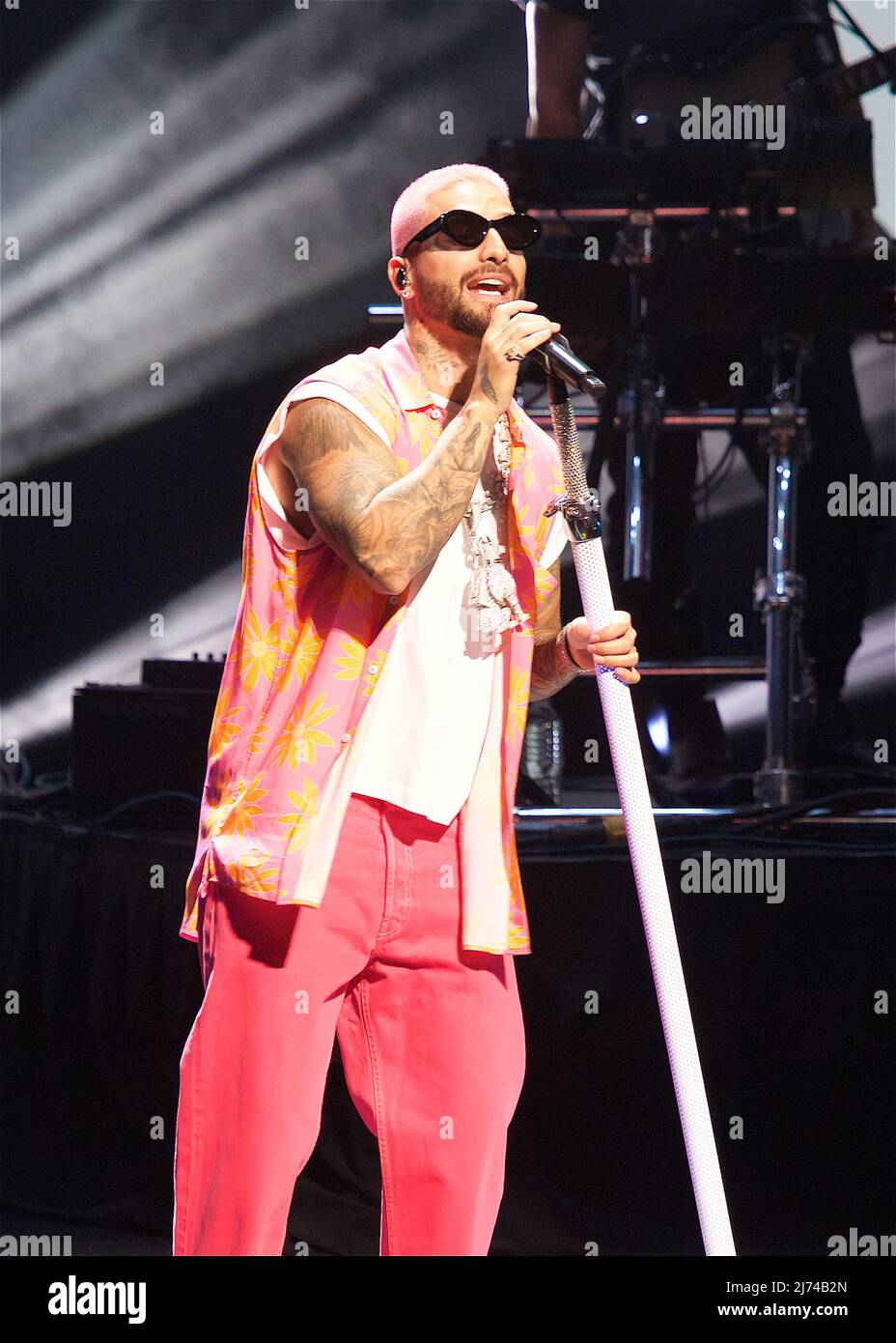 HOLLYWOOD, FL - MAY 5: Maluma performs during the Formula 1 Miami Grand ...