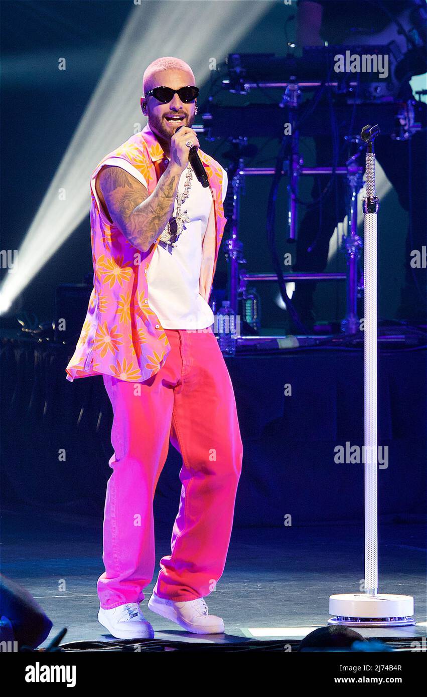 HOLLYWOOD, FL - MAY 5: Maluma performs during the Formula 1 Miami Grand ...