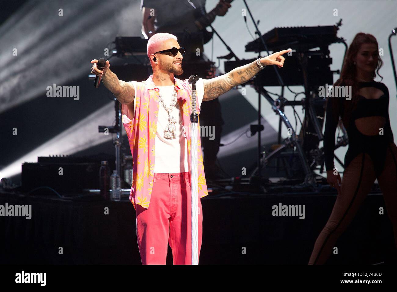 Maluma performs during the Formula 1 Miami Grand Prix Kick Off Concert ...