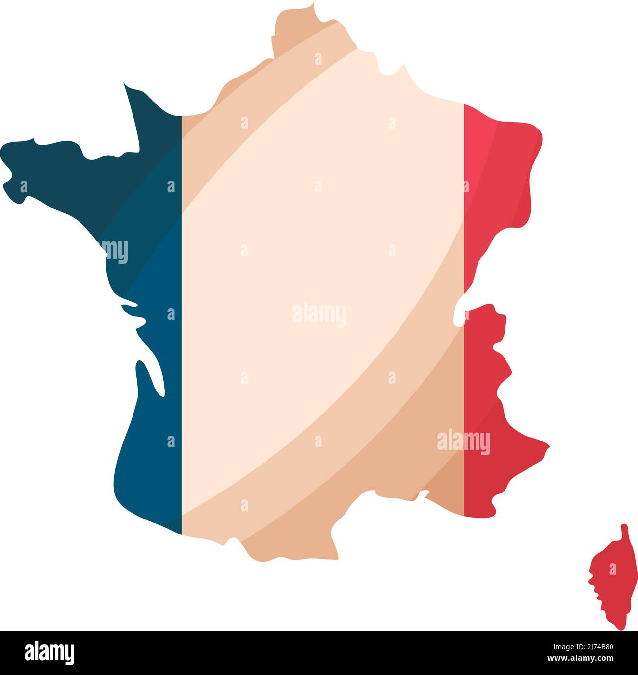 france map with flag Stock Vector Image & Art - Alamy