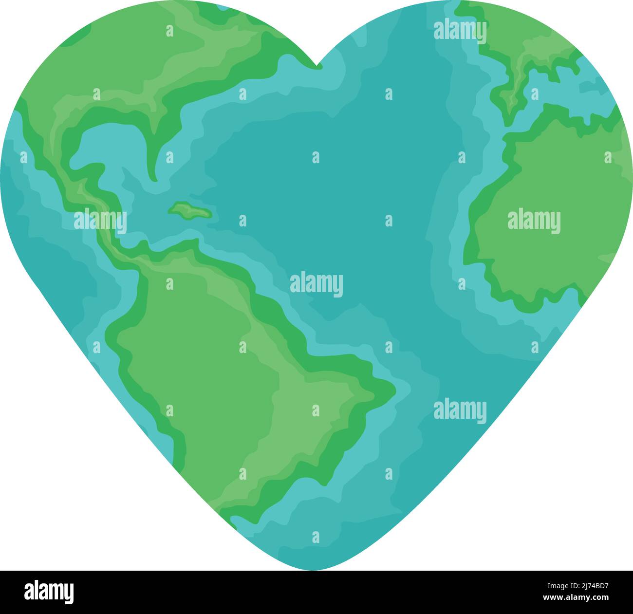 Heart shaped world map Stock Vector Images - Alamy