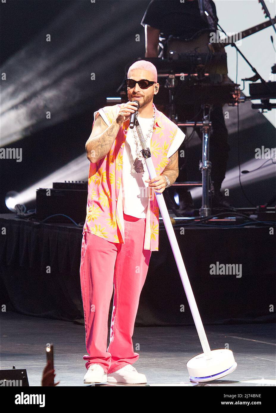 HOLLYWOOD, FL - MAY 5: Maluma performs during the Formula 1 Miami Grand ...