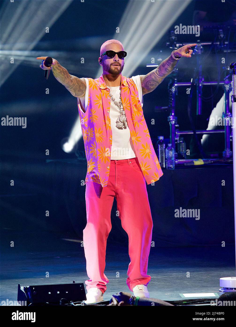 HOLLYWOOD, FL - MAY 5: Maluma performs during the Formula 1 Miami Grand ...
