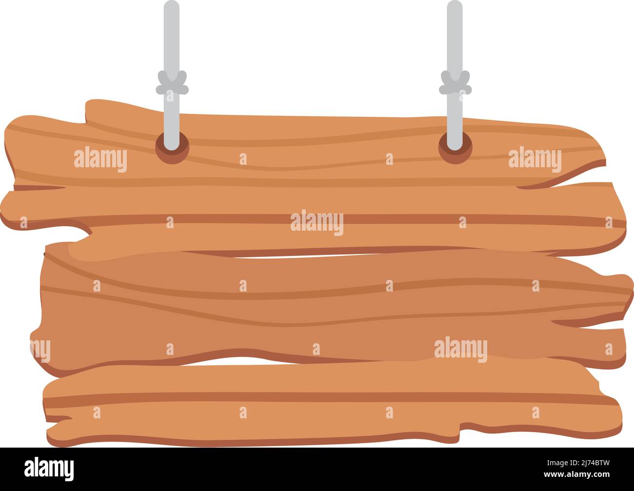Hanging wooden signpost rope Stock Vector Images - Alamy