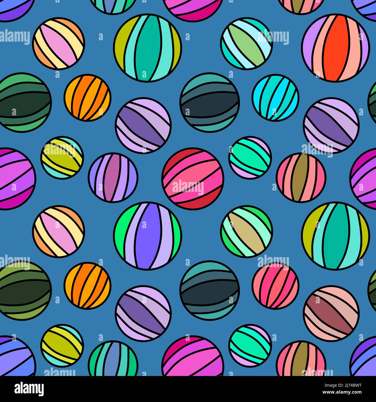 Kids seamless summer beach ball pattern for fabrics and packaging and ...