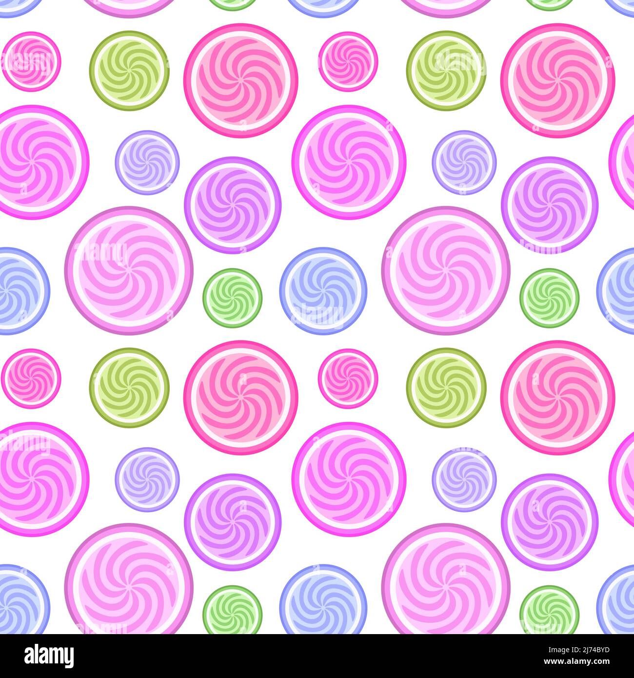 Kids cartoon seamless lollipop candy pattern for fabrics and packaging ...