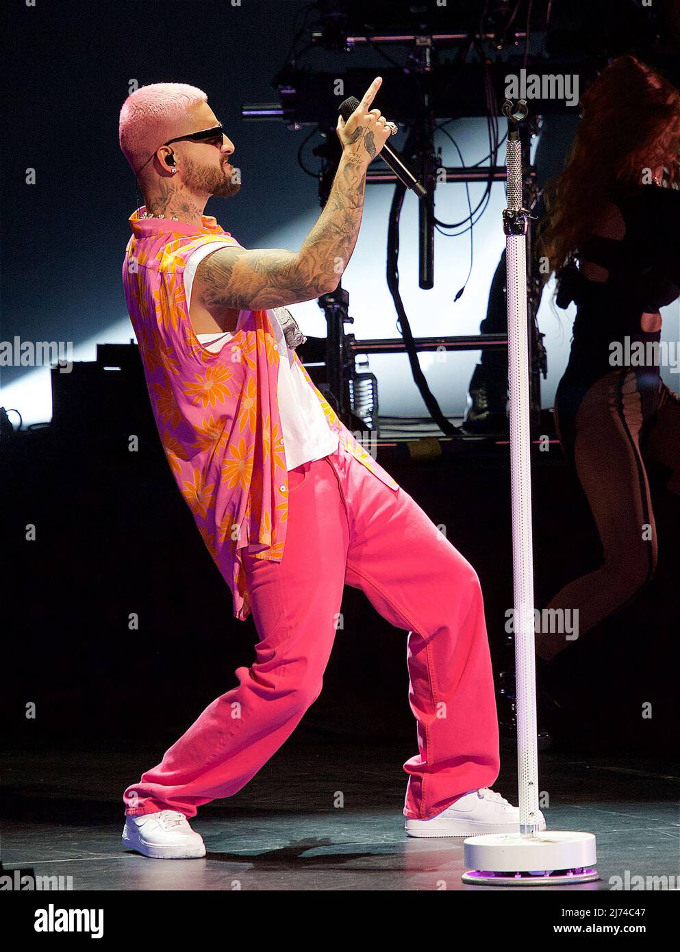 HOLLYWOOD, FL - MAY 5: Maluma performs during the Formula 1 Miami Grand ...