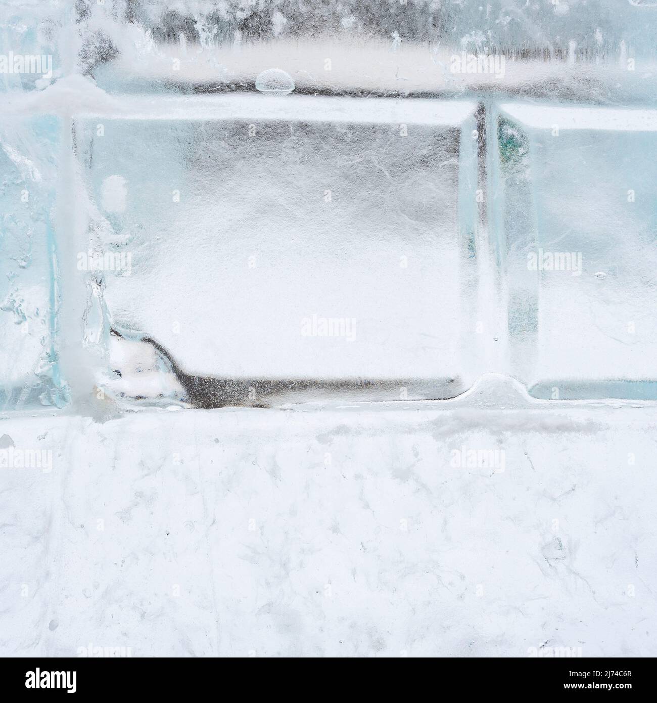 ice wall of arctic igloo house. ice brick texture Stock Photo - Alamy