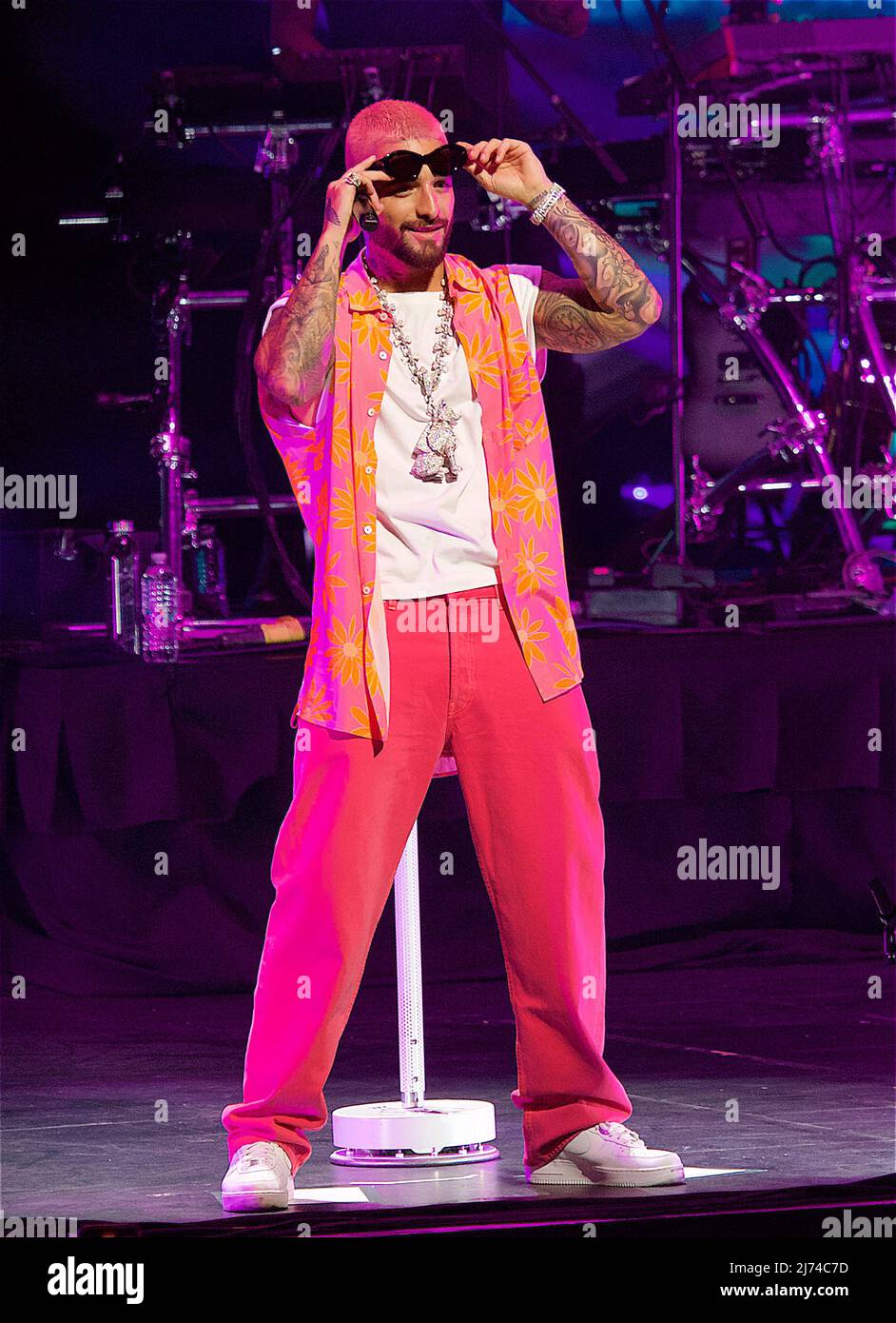 HOLLYWOOD, FL - MAY 5: Maluma performs during the Formula 1 Miami Grand ...