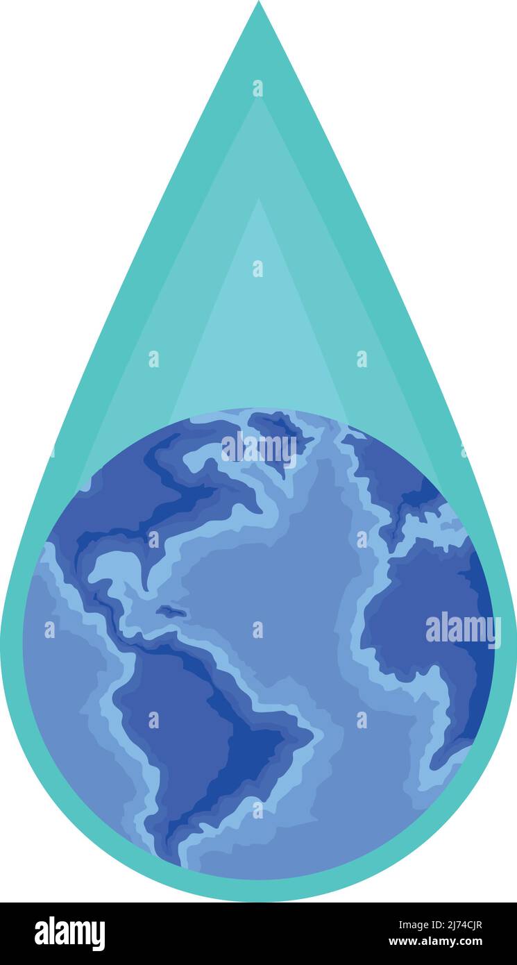earth map inside water drop Stock Vector Image & Art - Alamy