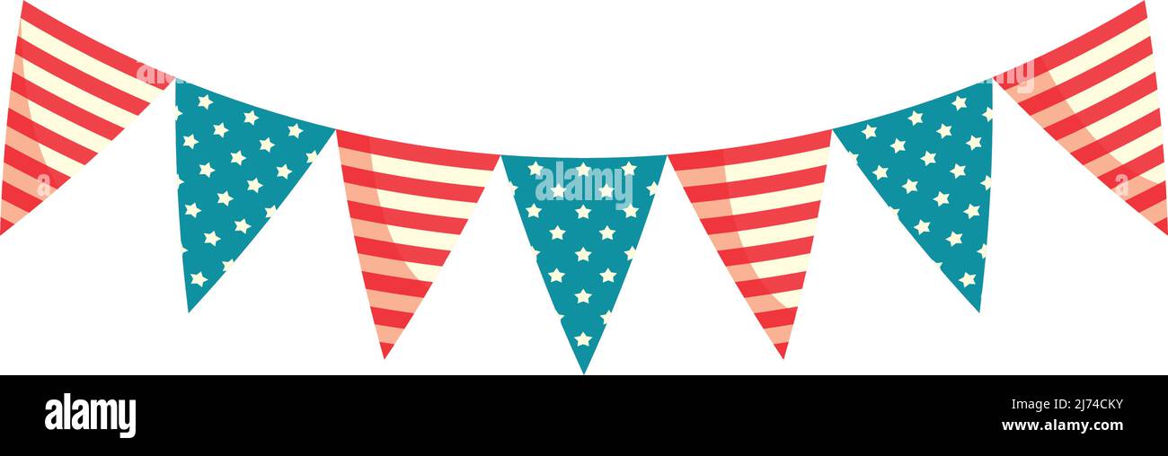 bunting american flag color Stock Vector Image & Art - Alamy