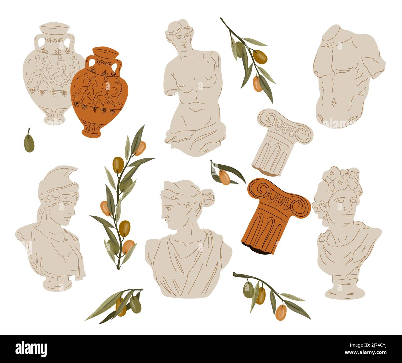 Roman classical statues Stock Vector Images - Alamy