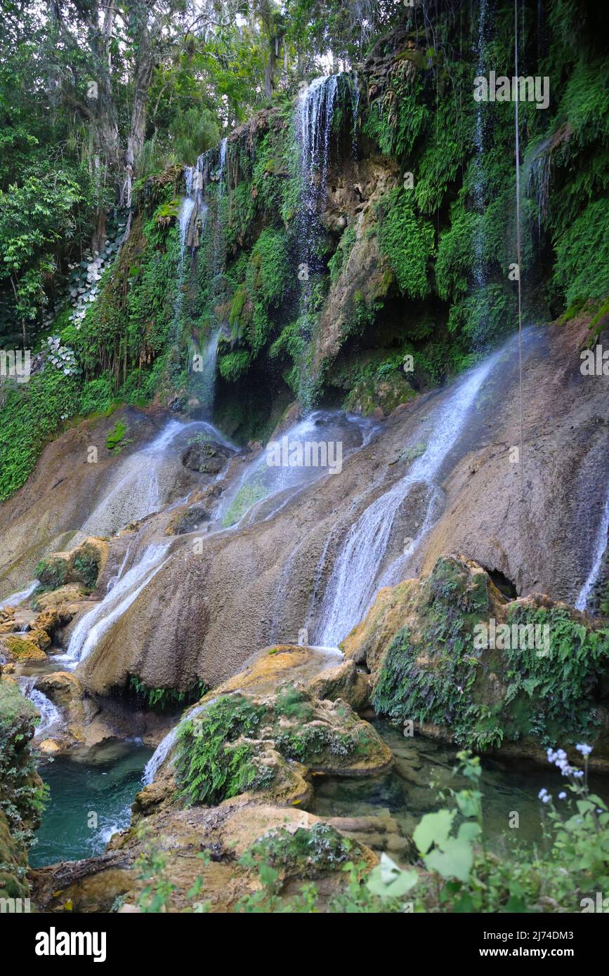 The Nicho waterfalls in the Cuban tropical forest Stock Photo - Alamy