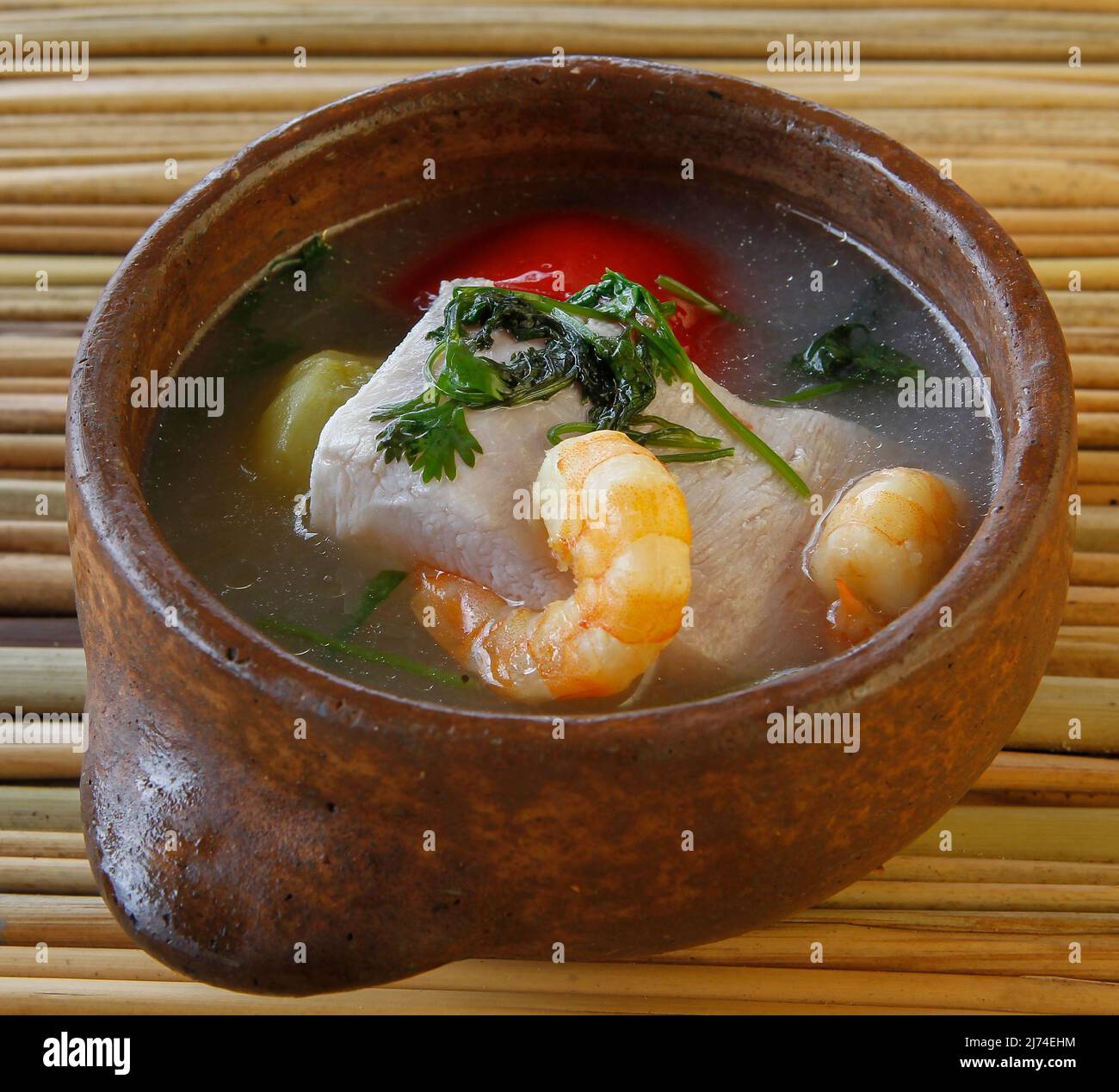 Brazilian dish of Caldeirada de Filhote, a type of Amazonian catfish ...