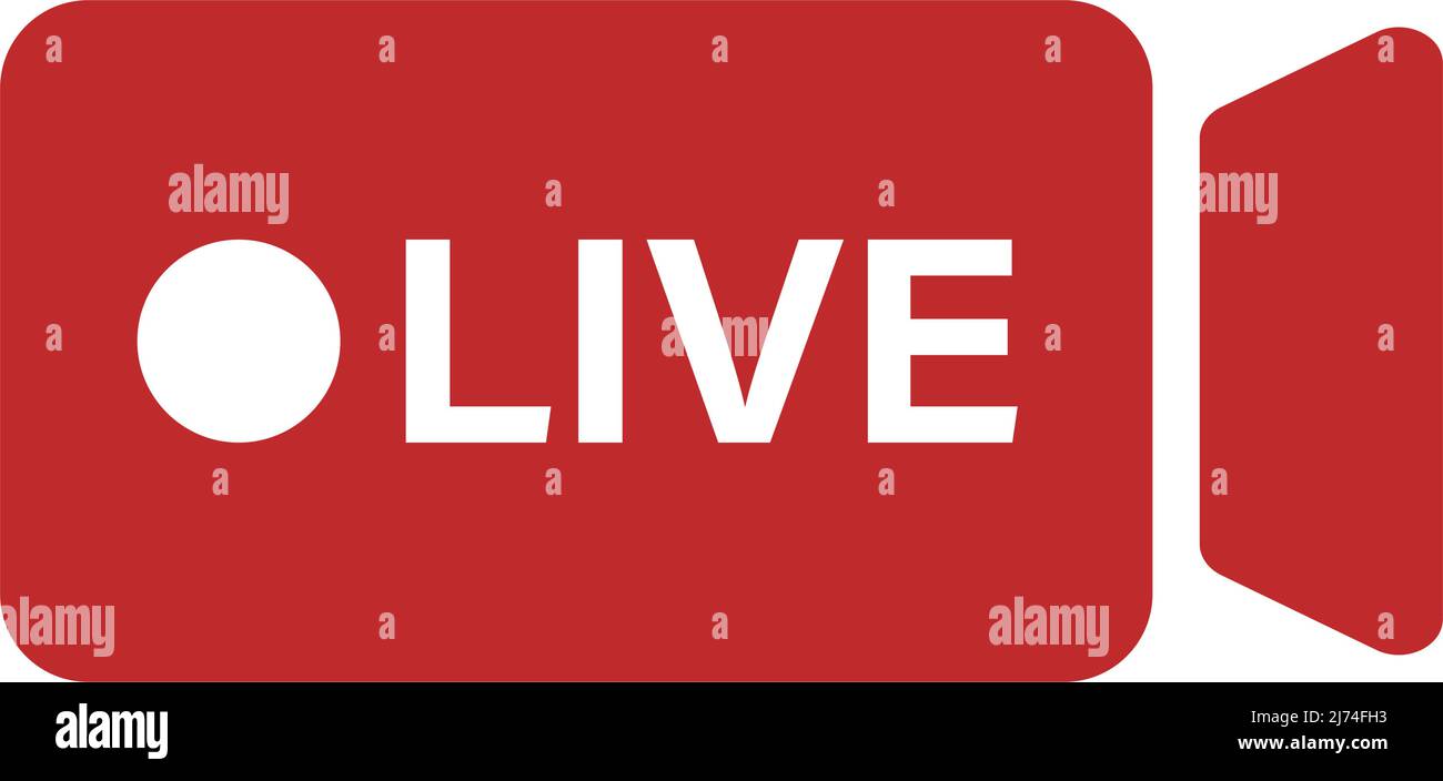Live camera icon. Live streaming. Editable vector Stock Vector Image ...