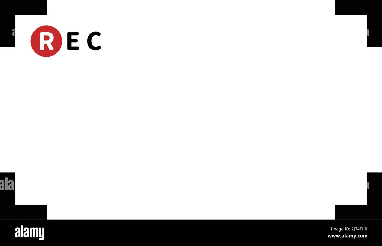 REC. video camera recording frame. Editable vector Stock Vector Image ...