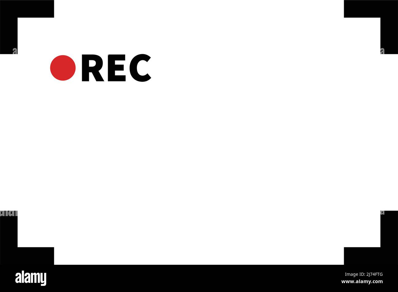 REC icon and recording focus frame. Editable vector Stock Vector Image ...