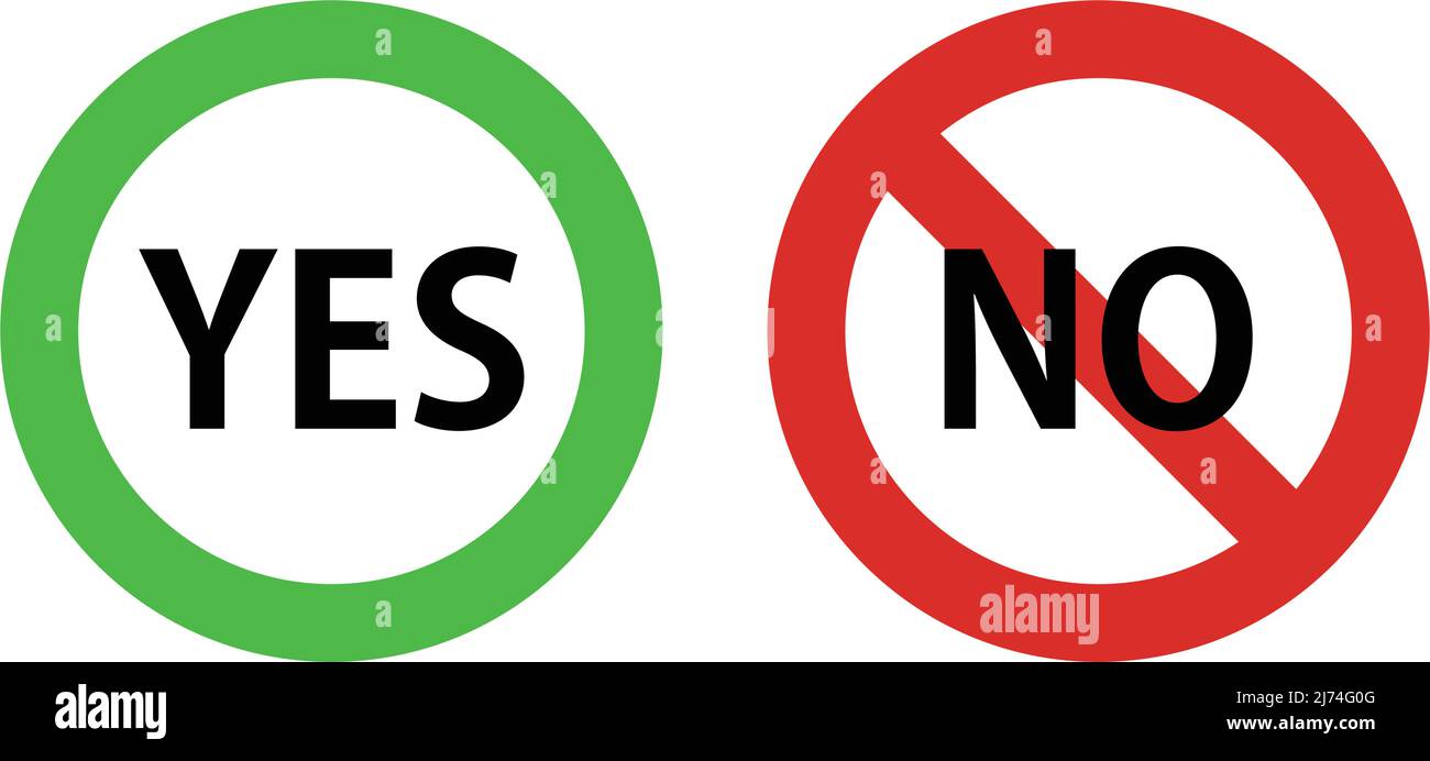 A set of YES icons for correct answers and NO icons for incorrect ...
