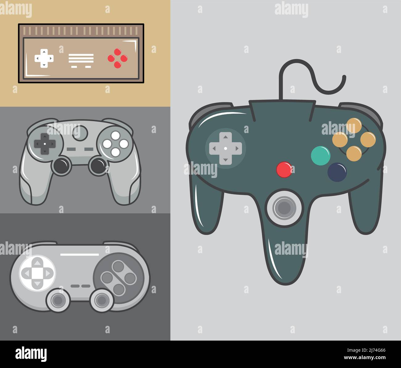 control video game icons flat Stock Vector Image & Art - Alamy