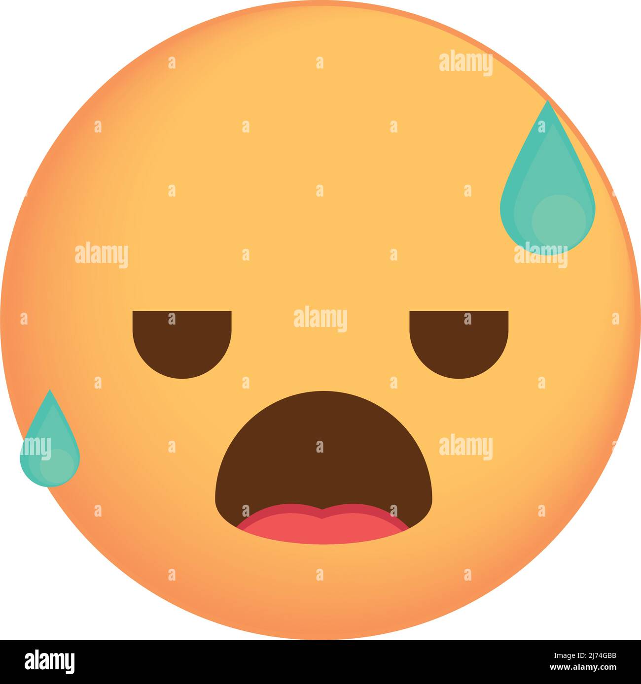tired emoji face Stock Vector Image & Art - Alamy