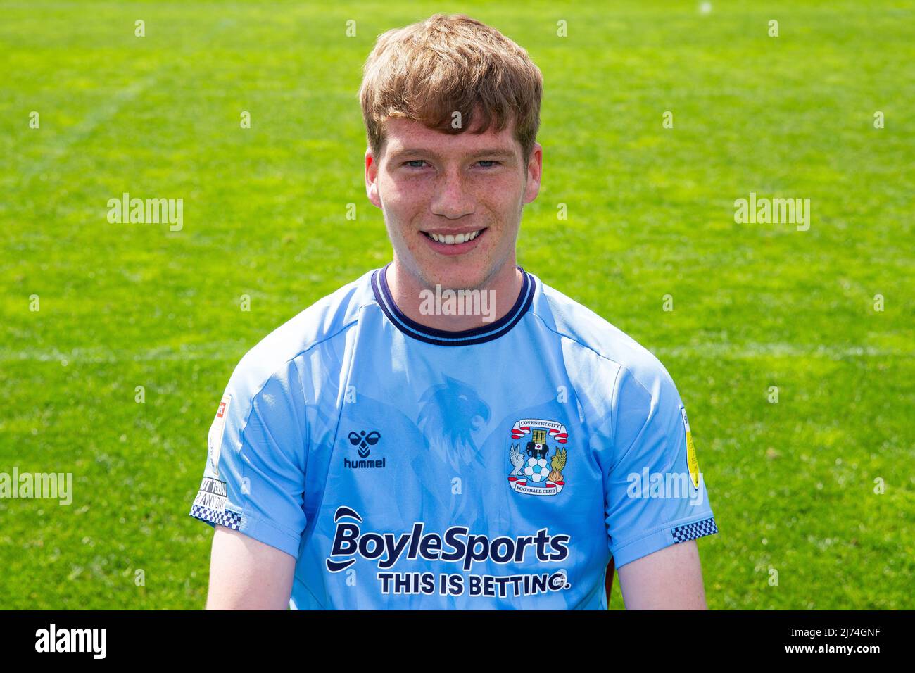 Coventry City's George Burroughs during a Coventry City photocall held ...