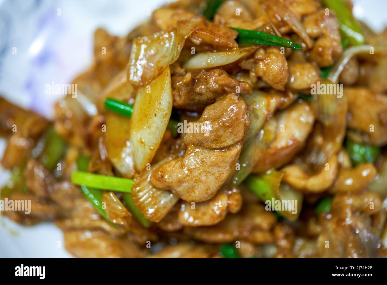 A delicious Chinese home-style dish, fried chicken thighs in Beijing ...