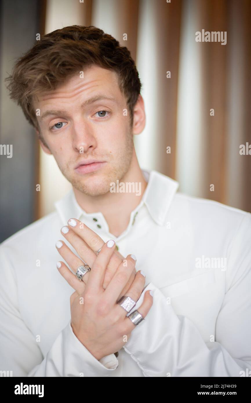 05 May 2022, Berlin: Timur Bartels, actor, participates in the Green ...