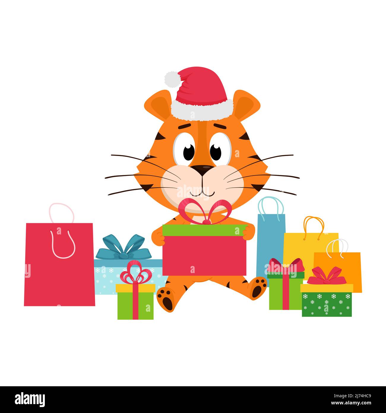 Zoo tiger in a box Cut Out Stock Images & Pictures - Alamy