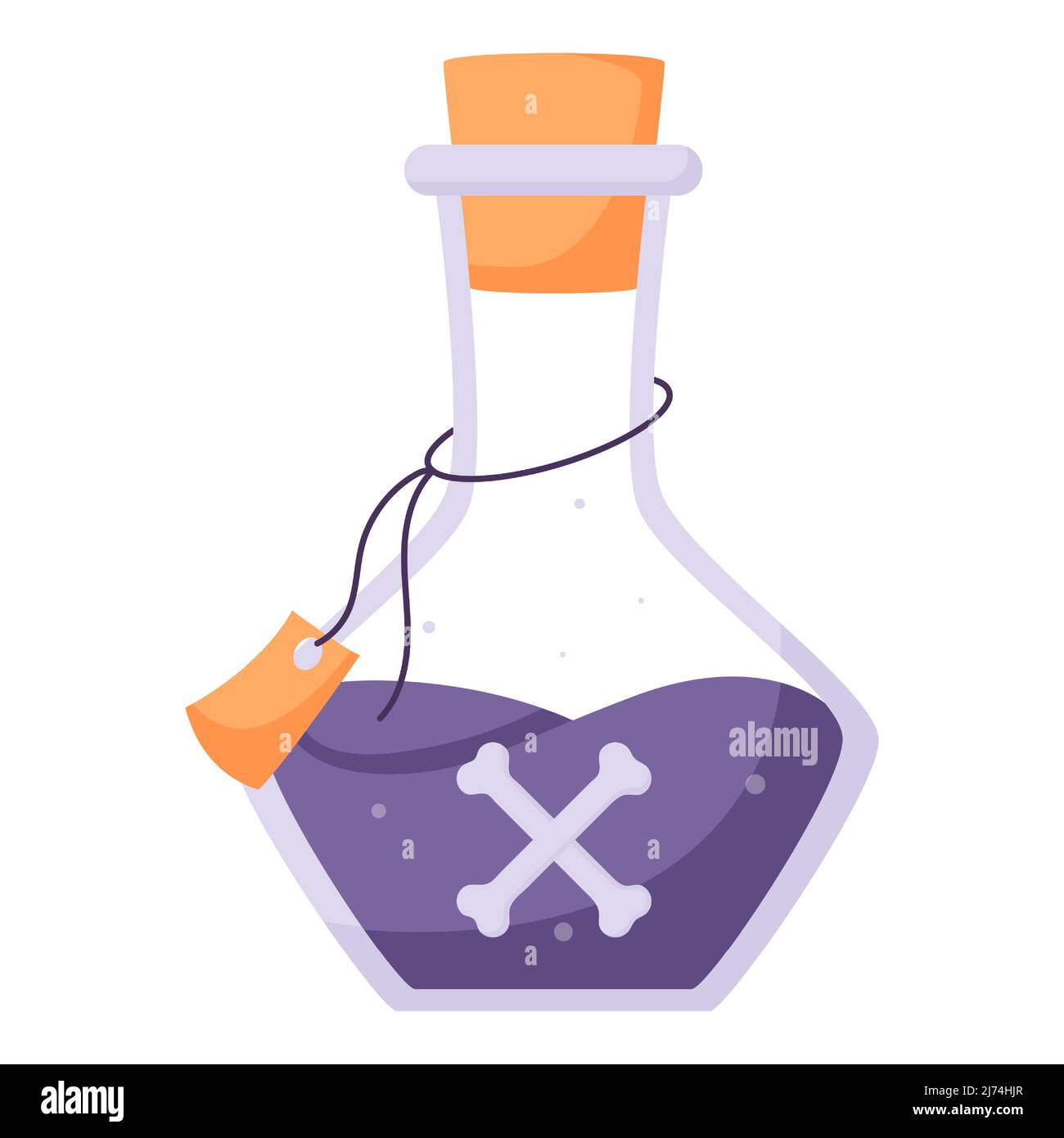Potion flask icon flat Cut Out Stock Images & Pictures - Alamy